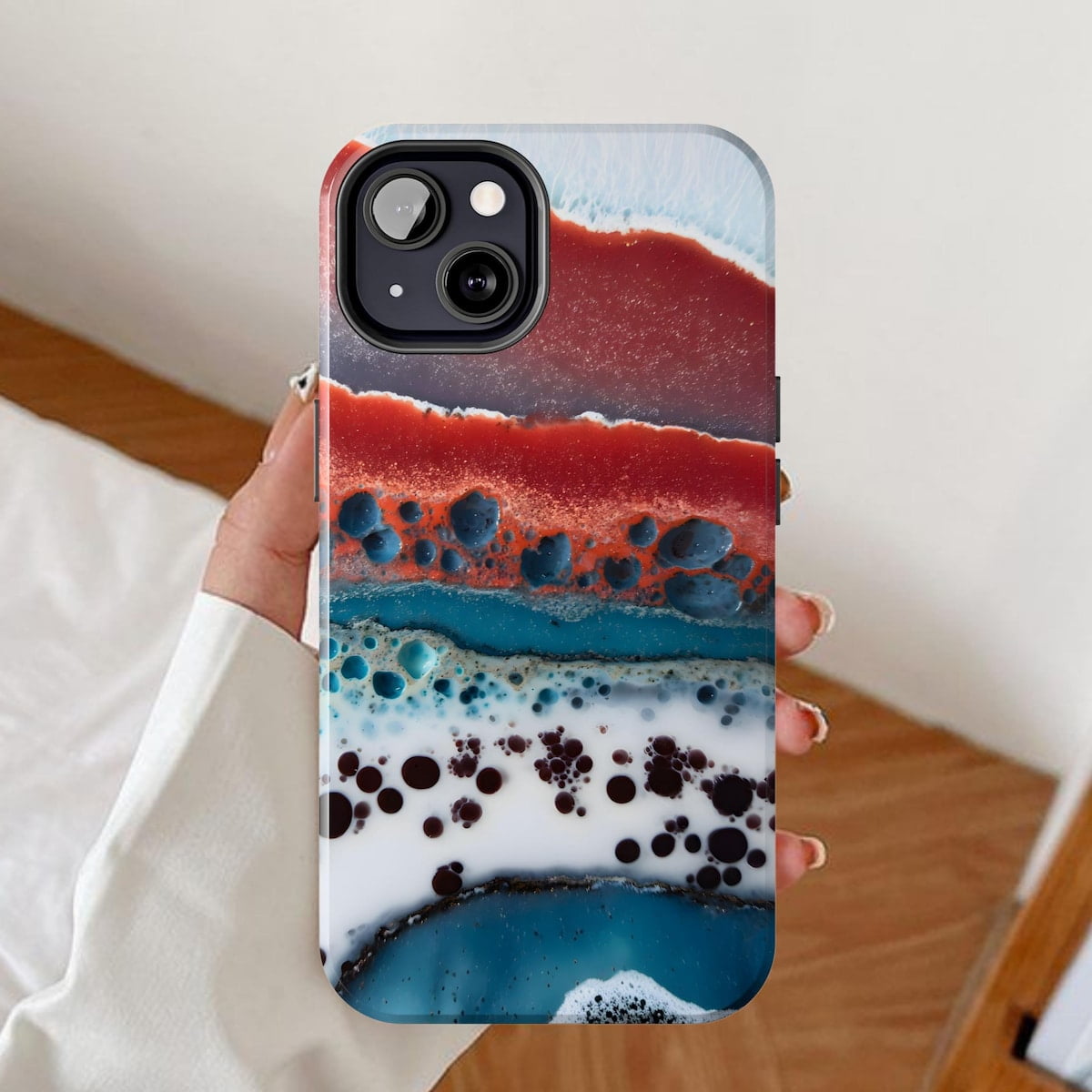 Color Block Abstract Agate Crystal Modern Phone Case 17 11 12 13 14 15 ...