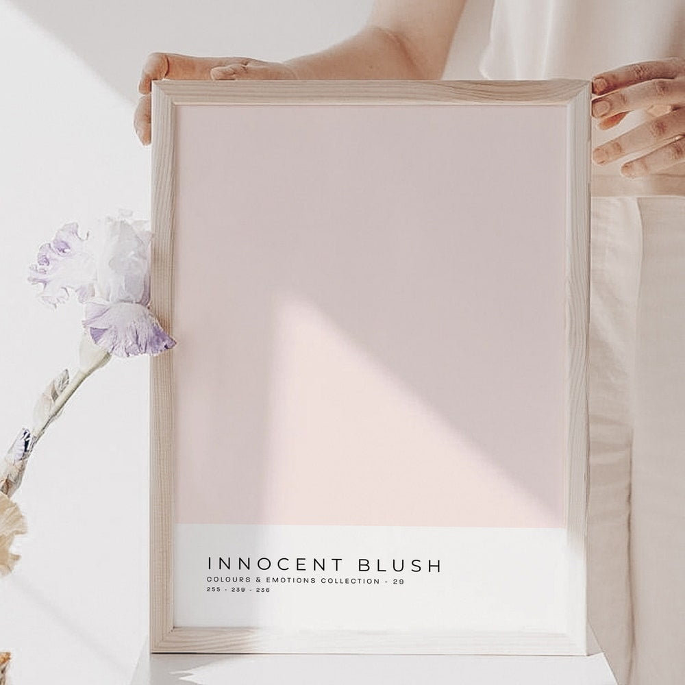 Color Block Art, Light Pink Wall Art, Print, Dorm Room Wall Art, Danish ...