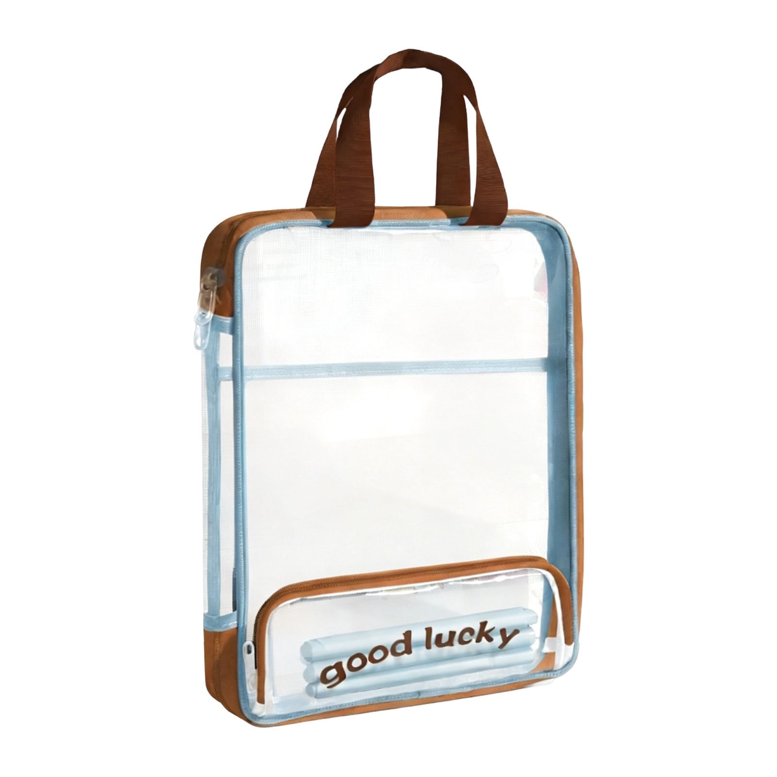 Color Block Double Layer File Bag, Transparent Youngster Test Paper ...
