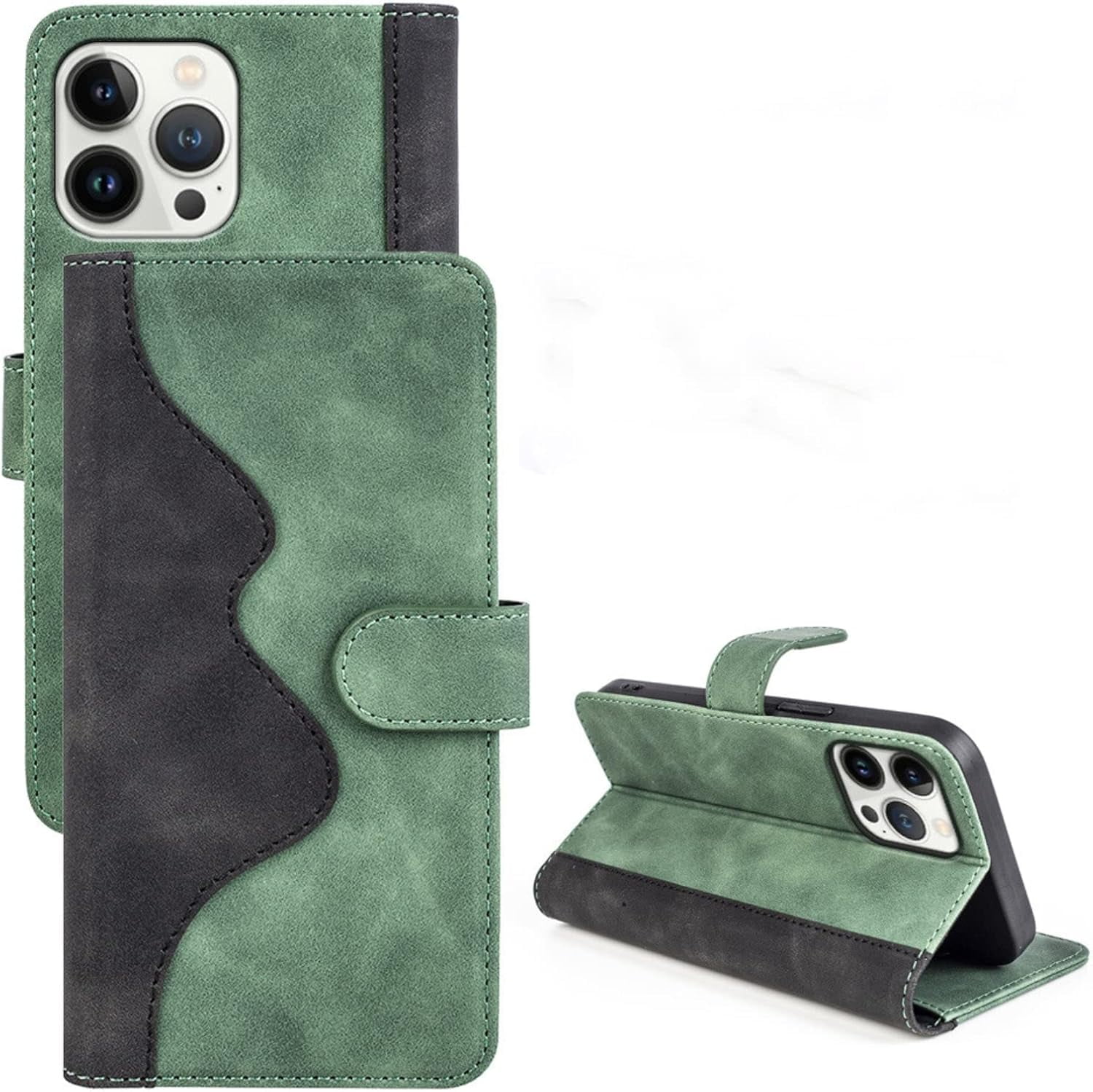 Color Block Flip Wallet Leather Phone Case for Samsung Galaxy M62 M53 ...