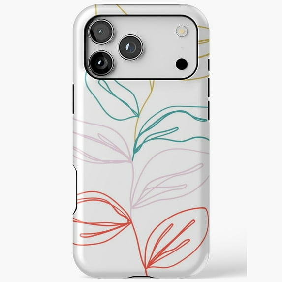 Color Block Foliage Nature Pattern iPhone Case 17 through 11 Pro Max ...