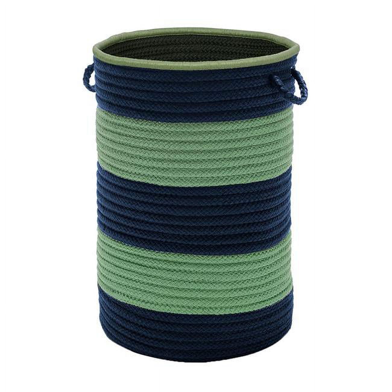 Color Block Round Basket - Navy/Green 18in.x12in. - Walmart.com