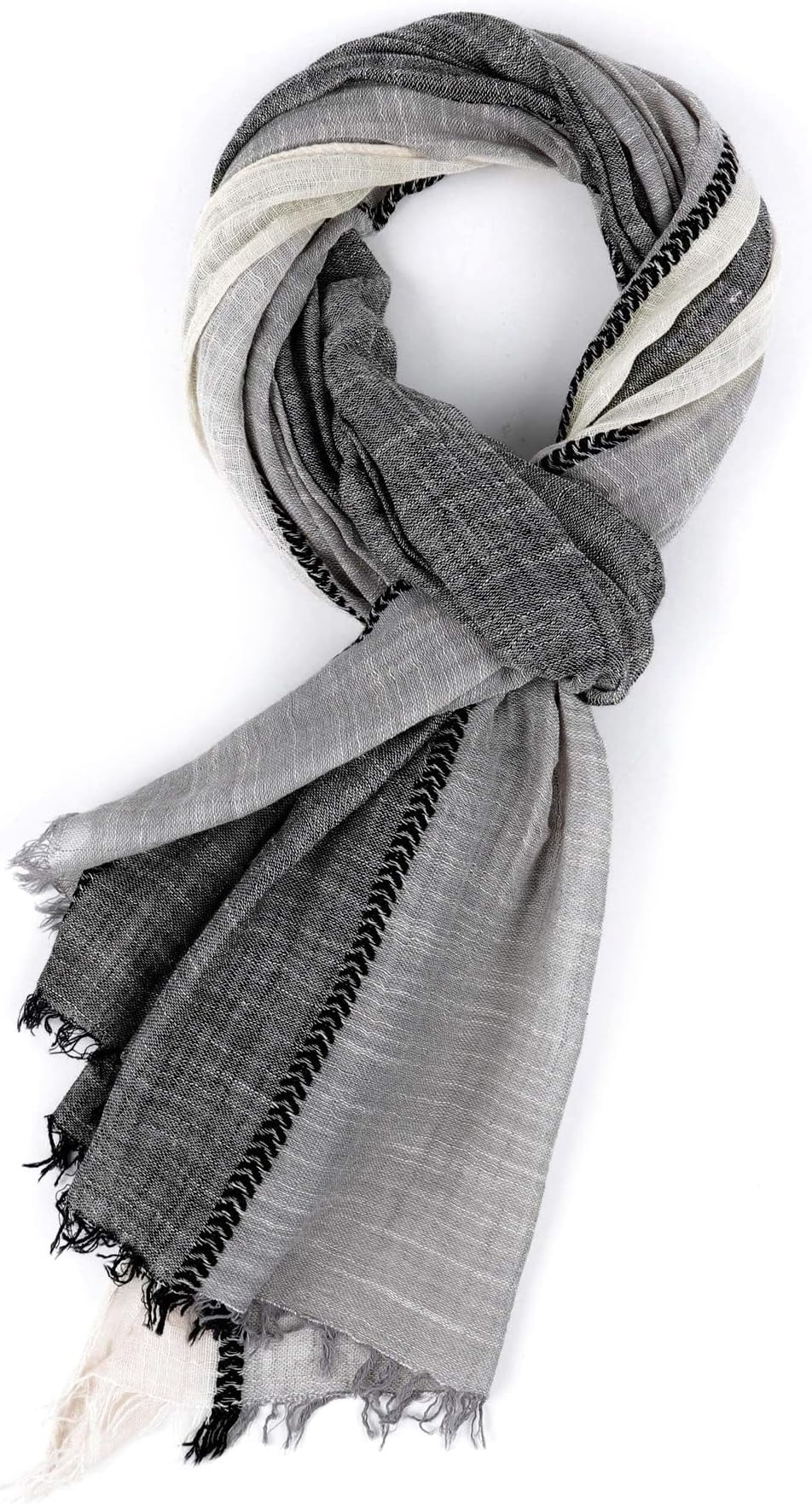 Color Block Winter Scarf for Men Long Wraps Shawl Urbanstyle Scarf for ...