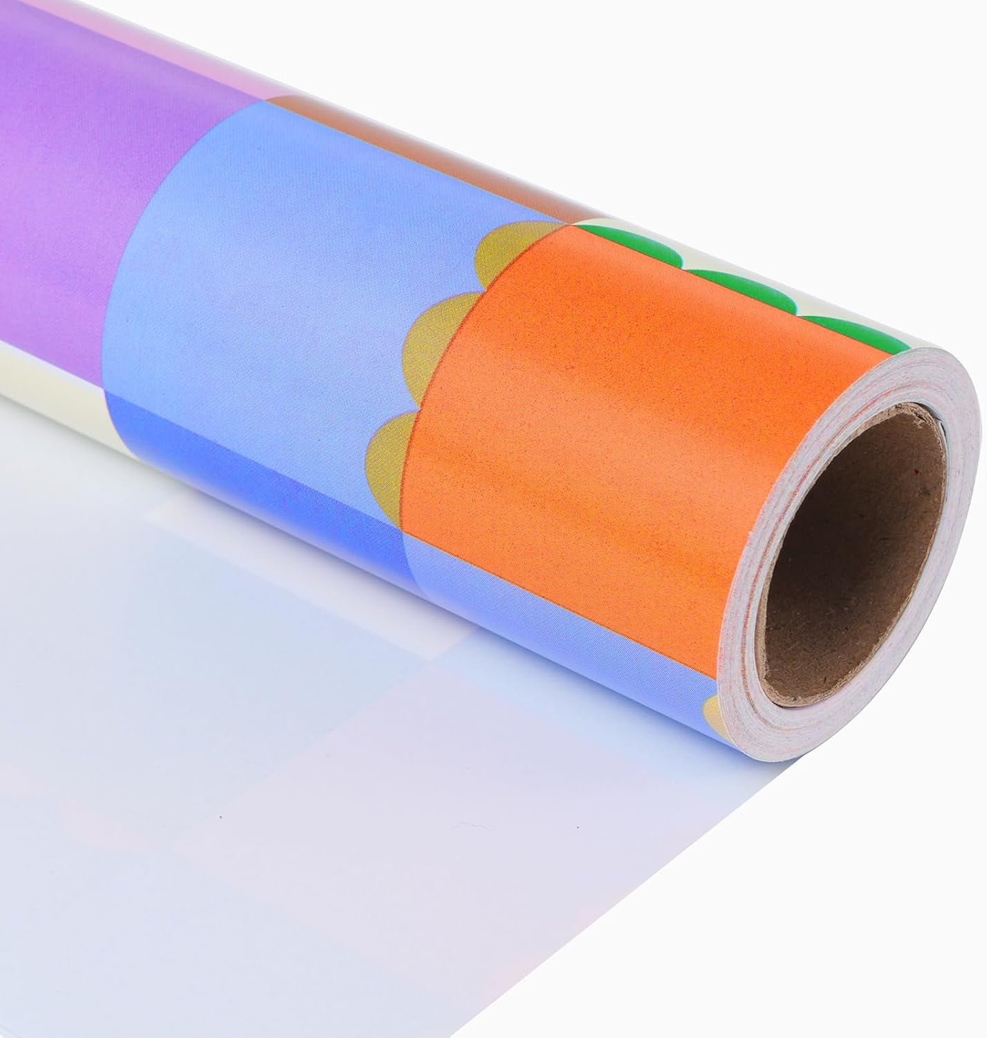 Color Block Wrapping Paper Roll - 17 Inches x 33 Feet - for Girls Boys ...