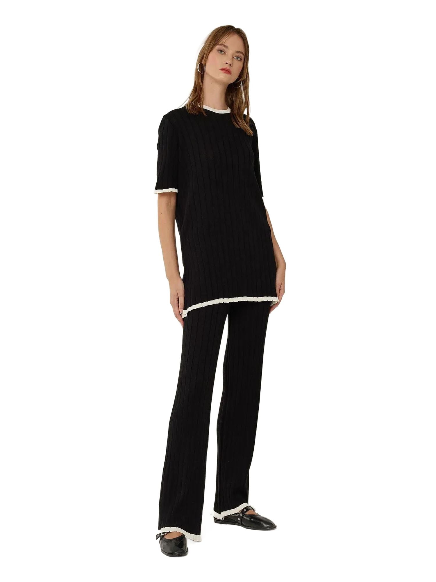 Color Blocked Knitted Two-Piece Coord Set - Walmart.com