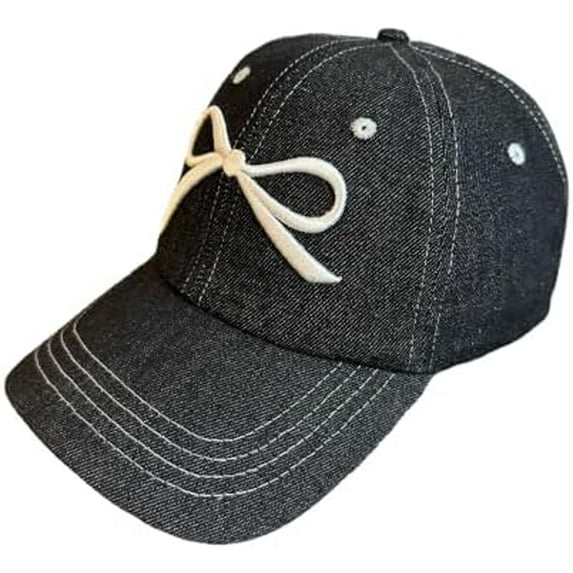 Color Blocking Design Fashionable Y2k Women's Bow Embroidered Baseball ...