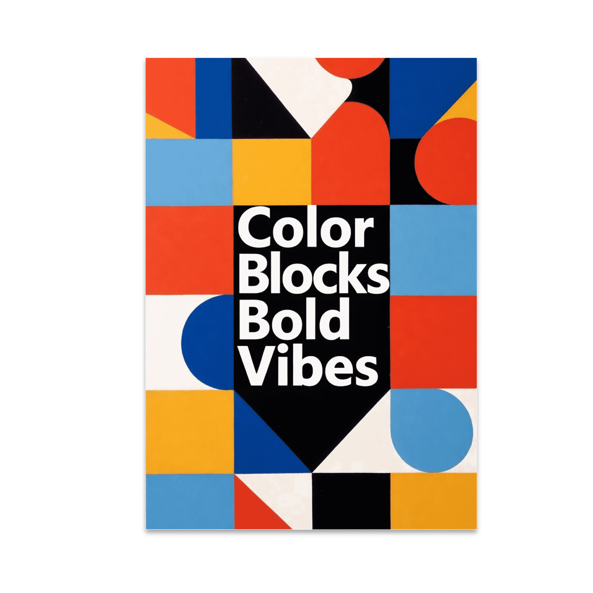 Color Blocks Bold Vibes - Abstract Art Lovers - 13x19 Poster Print ...
