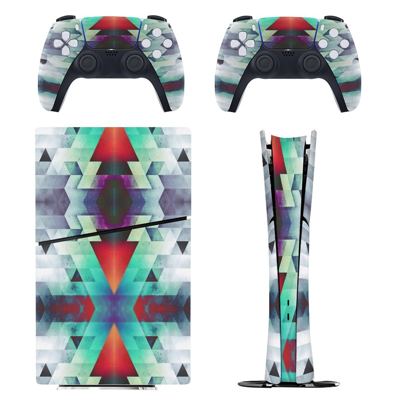 Color Blocks PS5/PS5 Pro/PS5 Slim Digital Disc Skin Sticker For Console ...