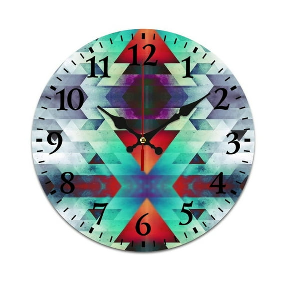 Color Blocks Wall Clock Modern Design Clocks Wall Hanging Home Office ...