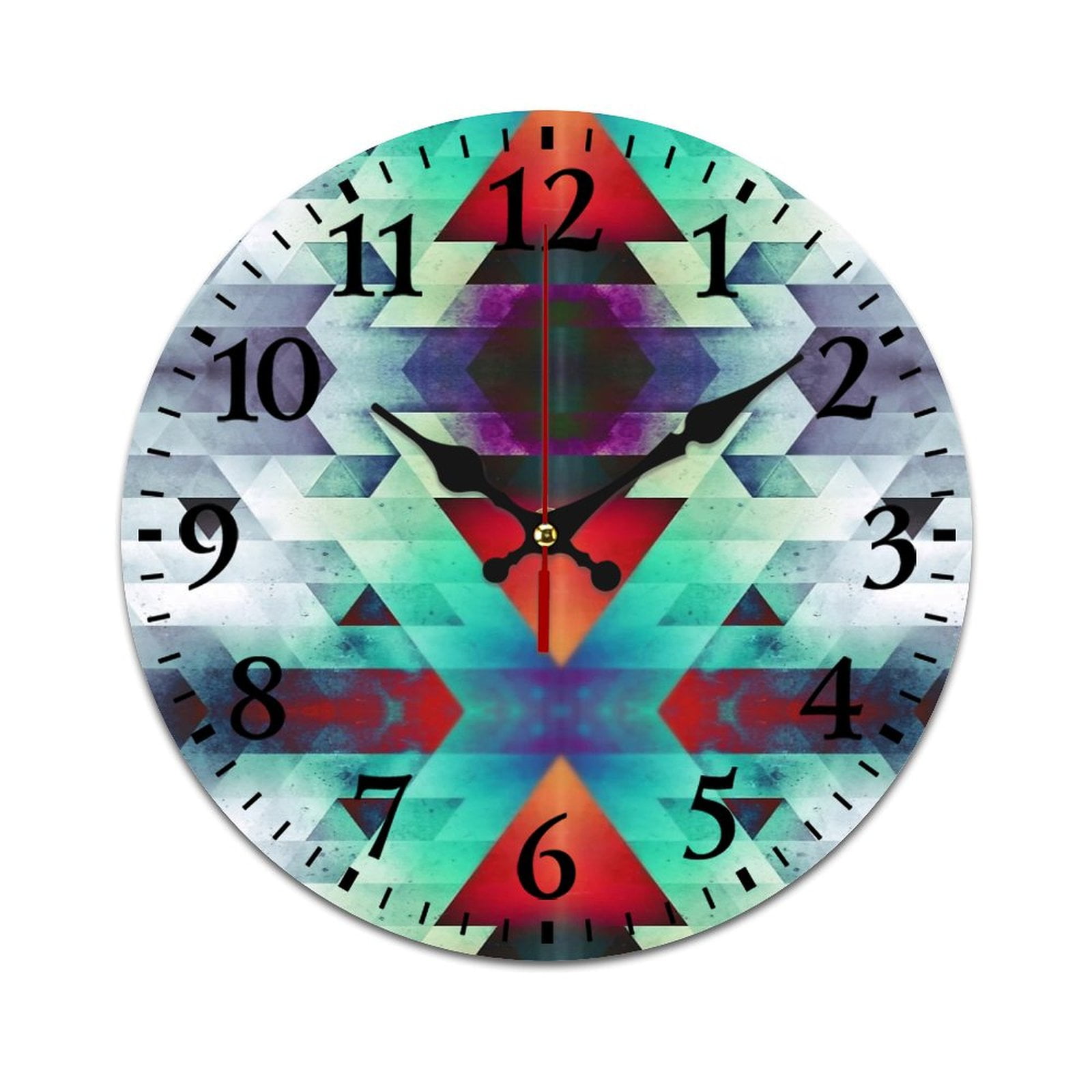Color Blocks Wall Clock Modern Design Clocks Wall Hanging Home Office ...