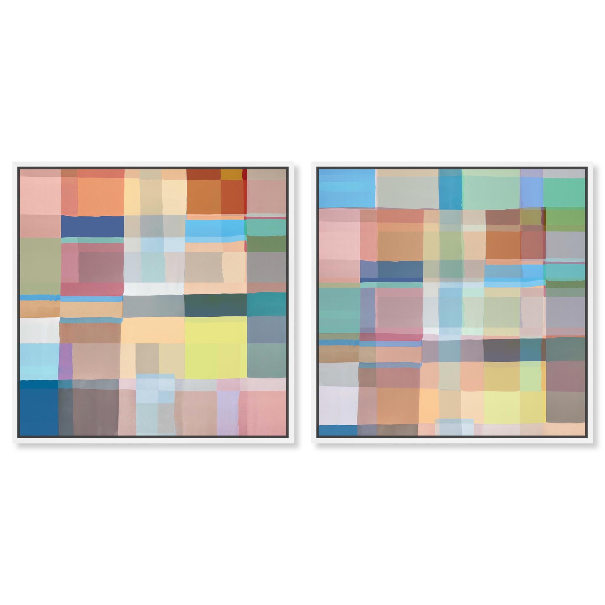 Color Board Set Canvas Set of 2 Dopamine Decor Art by Art Remedy, White ...