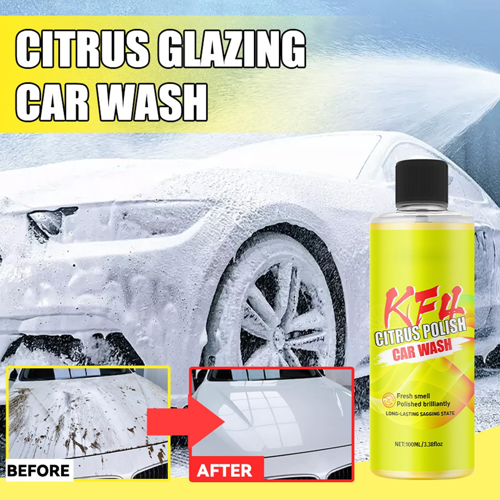 Color Bubble Concentrated Car Wash Liquid Car Universal Neutral Multi ...