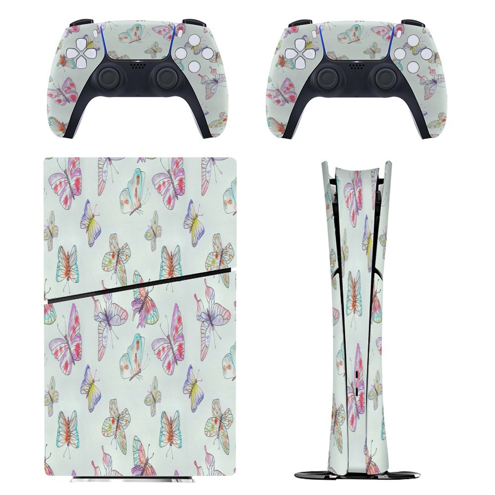 Color Butterfly Background PS5/PS5 Slim Digital Disc Skin Sticker For ...