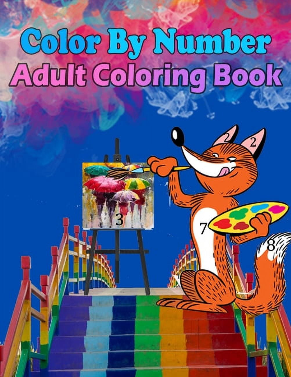 Color By Number Adult Coloring Book Large Print Birds Flowers