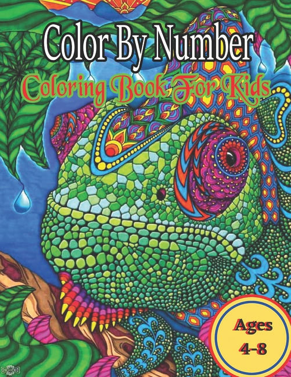 Color By Number Coloring Book For Kids: 50 Animal Themed Color By ...
