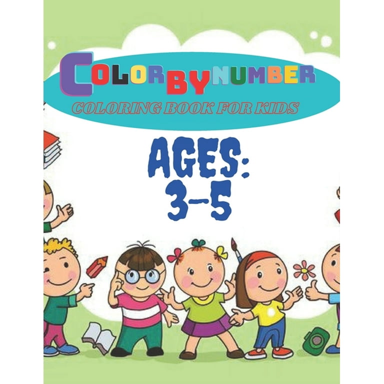 kids color by number coloring books