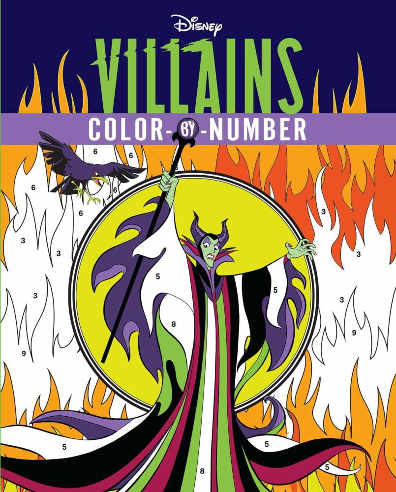 Disney Villains Color-By-Number, 192 pages (Paperback) - Walmart.com