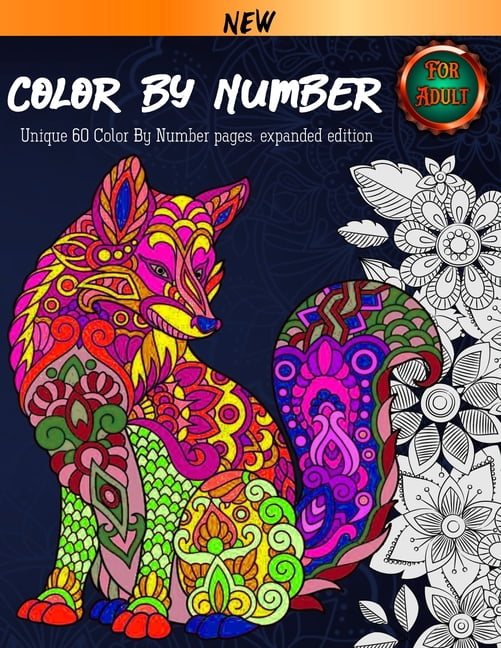 Color By Number For Adult: Coloring Book. 60 Color By Number Pages. New ...