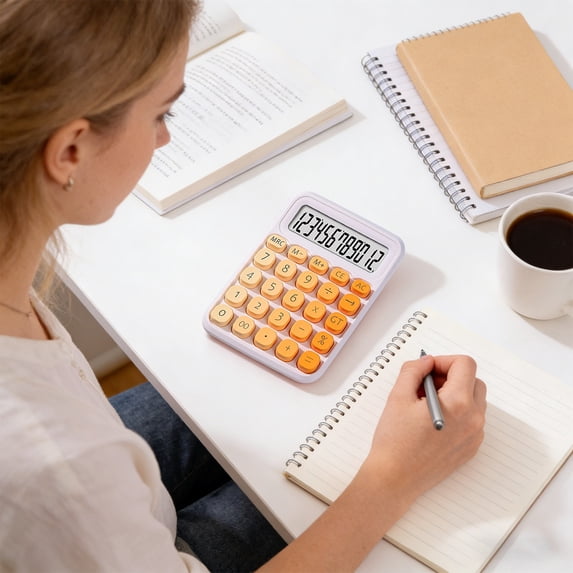 Color Calculator Cute Mini Desktop – Big Button Portable Candy Colored ...