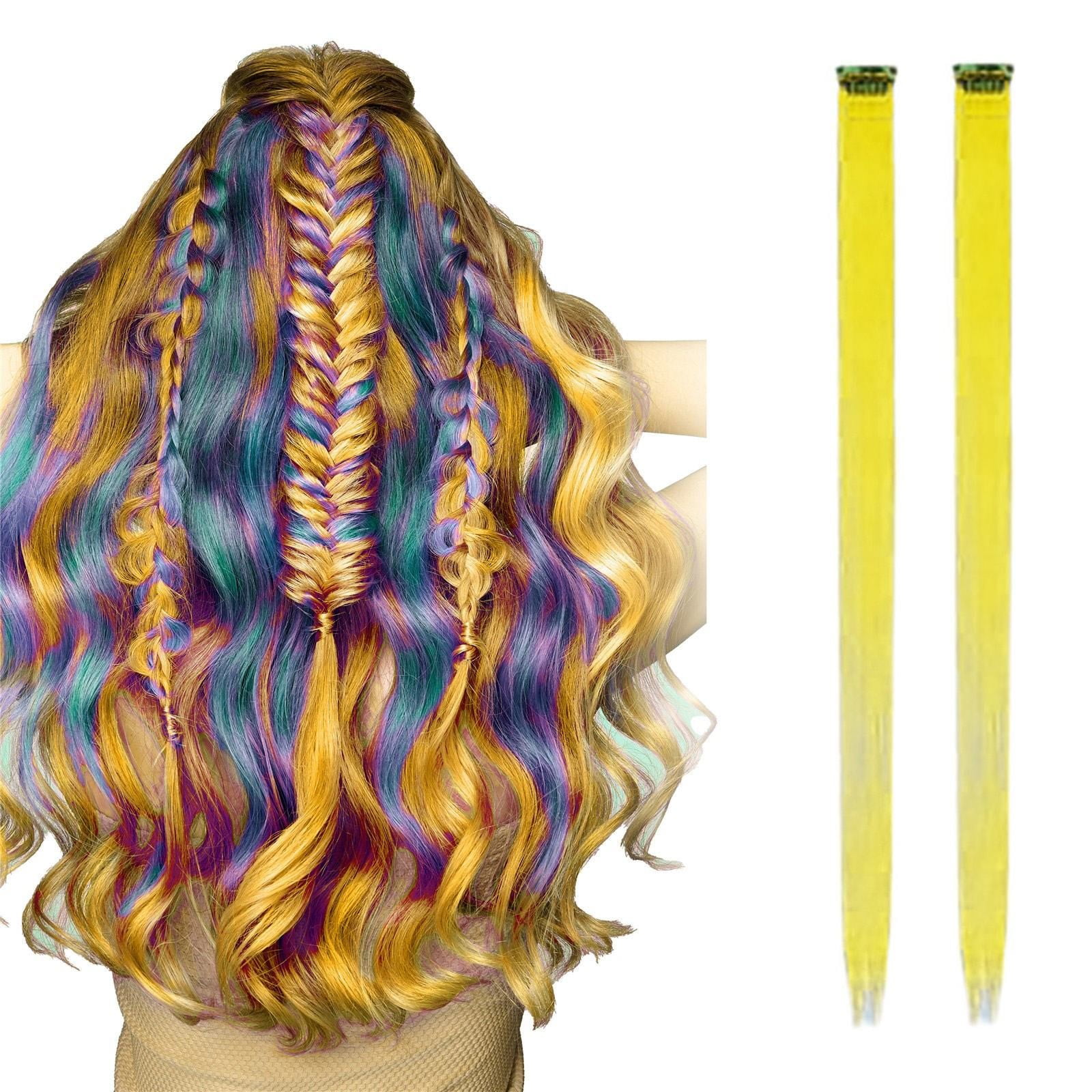 Blekii Color Card Wig Pieces - Long Straight Hair, Single/Two Piece ...