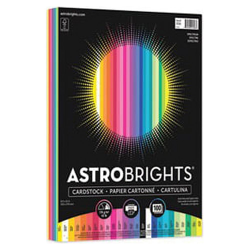 Color Cardstock 65 lb, 8.5 x 11, Assorted Colors, 100/Pack - Walmart.com
