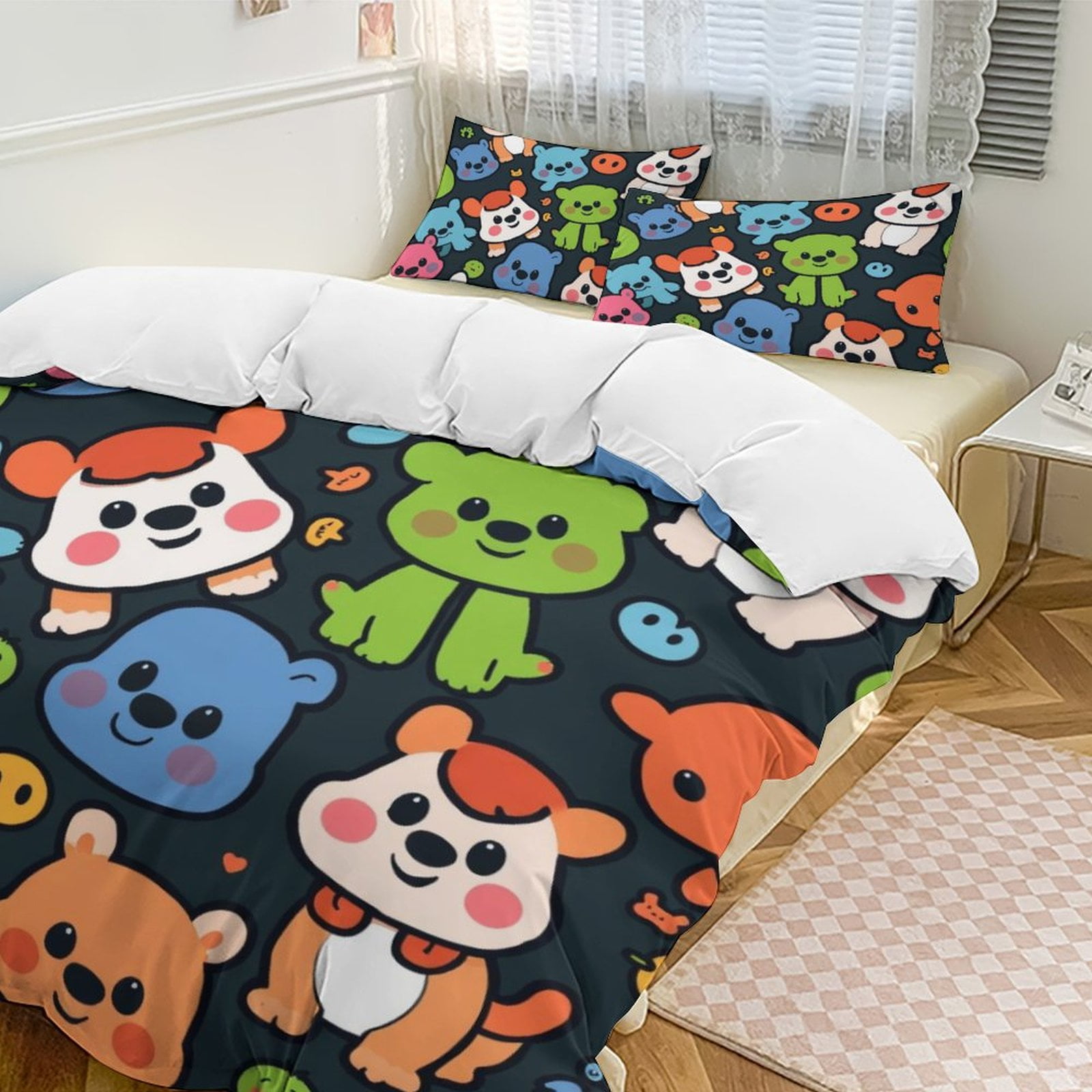 Color Cartoon Pattern Bedding Comforter Set Quilt Bedding Set with 1 ...