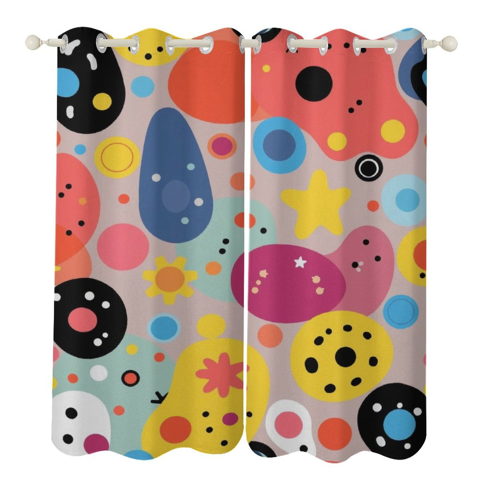 Color Cartoon Pattern Curtain for Living Room Bedroom Set Design High ...