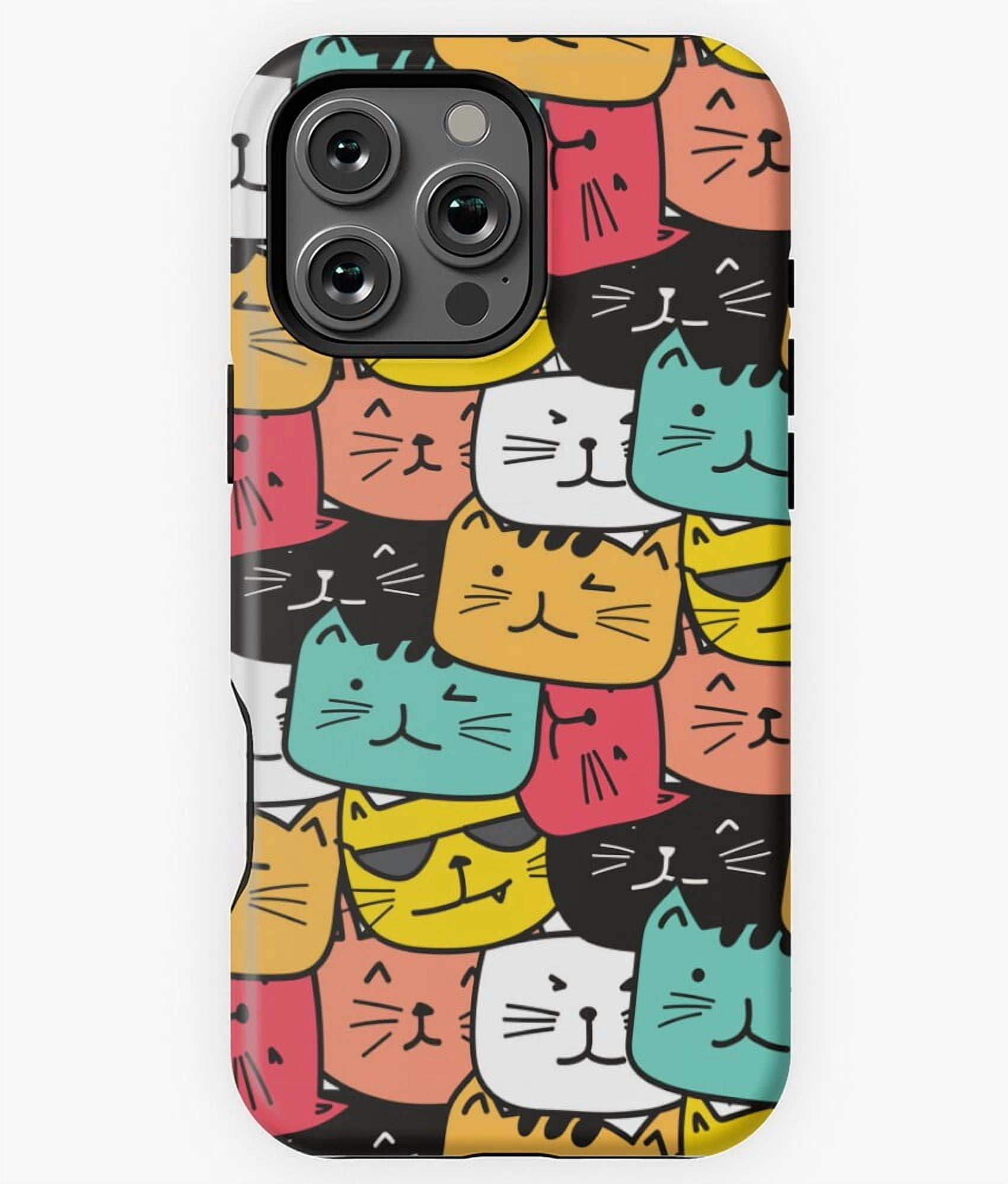 Color Cat Pattern M15853 Phone case for iPhone 11 to 16 Pro Max ...