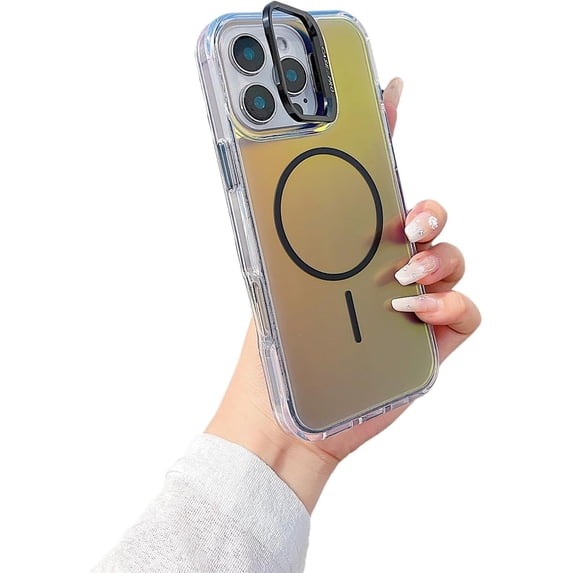 Color Change Camera Bracket Magnetic Phone Case for iPhone, Compatible ...