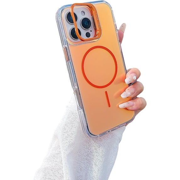 Color Change Camera Bracket Magnetic Phone Case for iPhone, Compatible ...