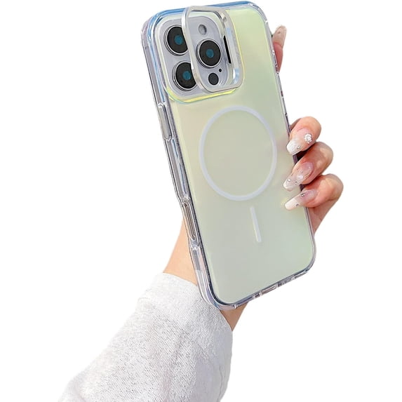 Color Change Camera Bracket Magnetic Phone Case for iPhone, Compatible ...