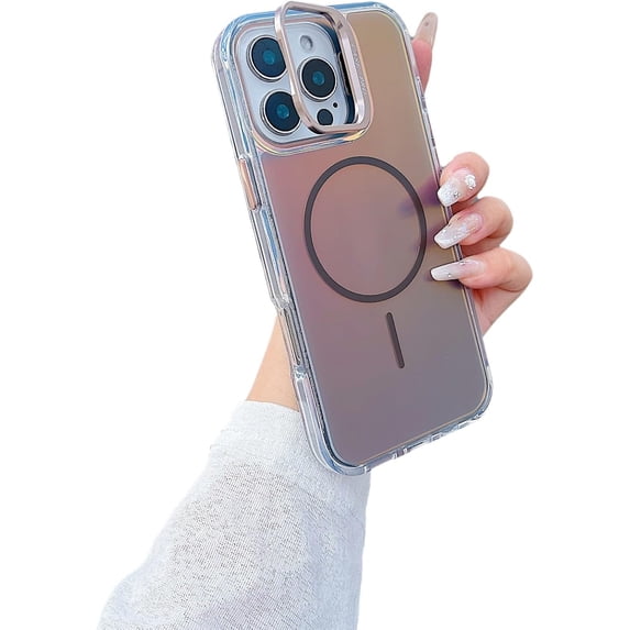Color Change Camera Bracket Magnetic Phone Case for iPhone, Compatible ...