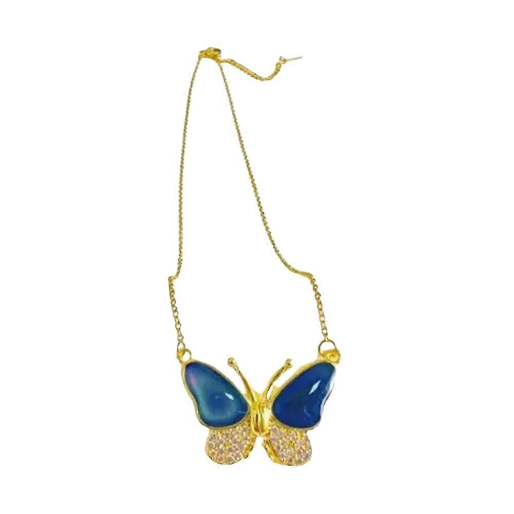 Color Changing Butterfly Necklace, Magnetic Temperature-Sensitive Color ...