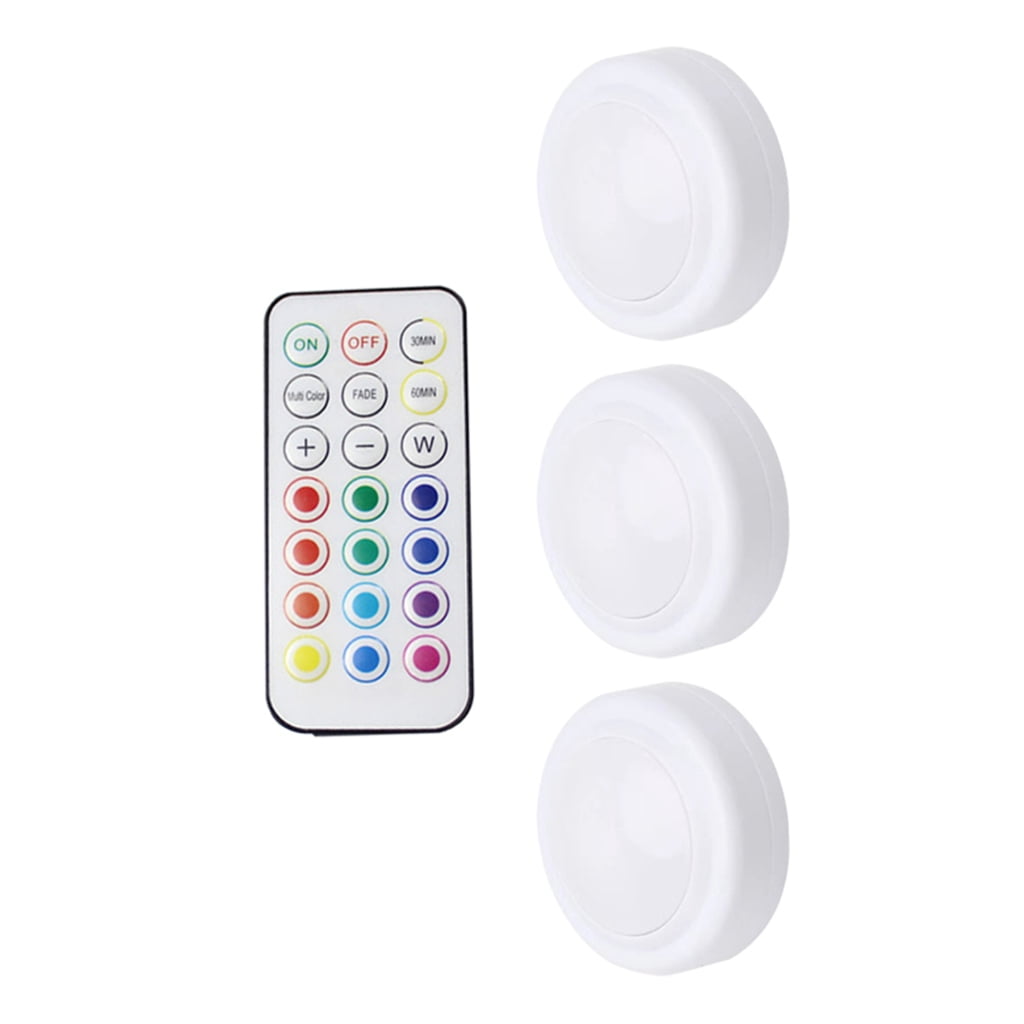 Color Changing Cabinet Lights LED Puck Light Cabinet Night Lamp ...