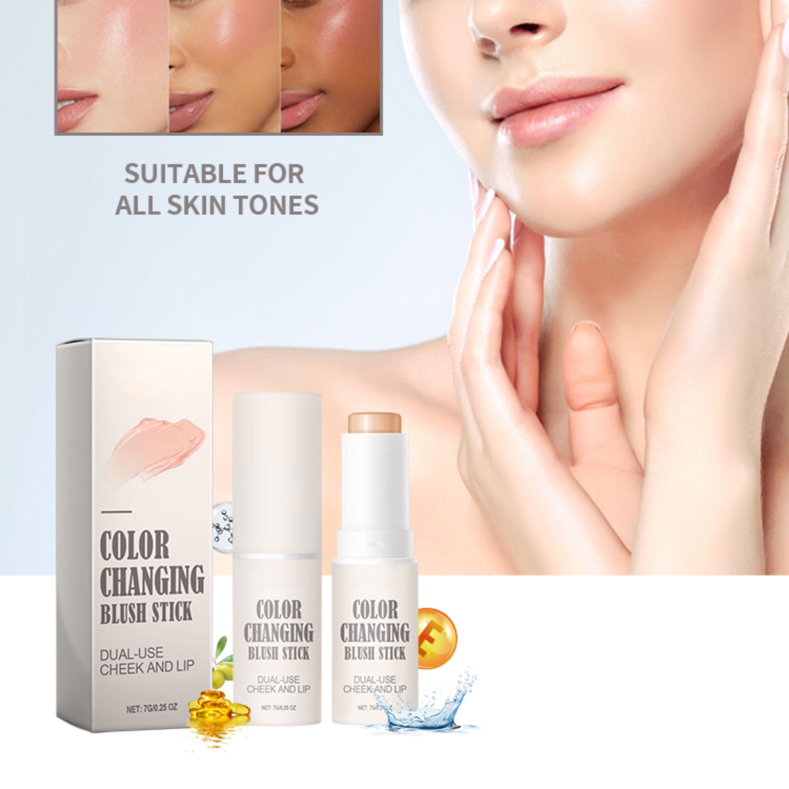 Color Changing Cheek Color Stick Enhance Skin Brightness Provide ...