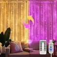 Color Changing Curtain Lights, 200 Led 6.5ft x 6.5ft Hanging String ...