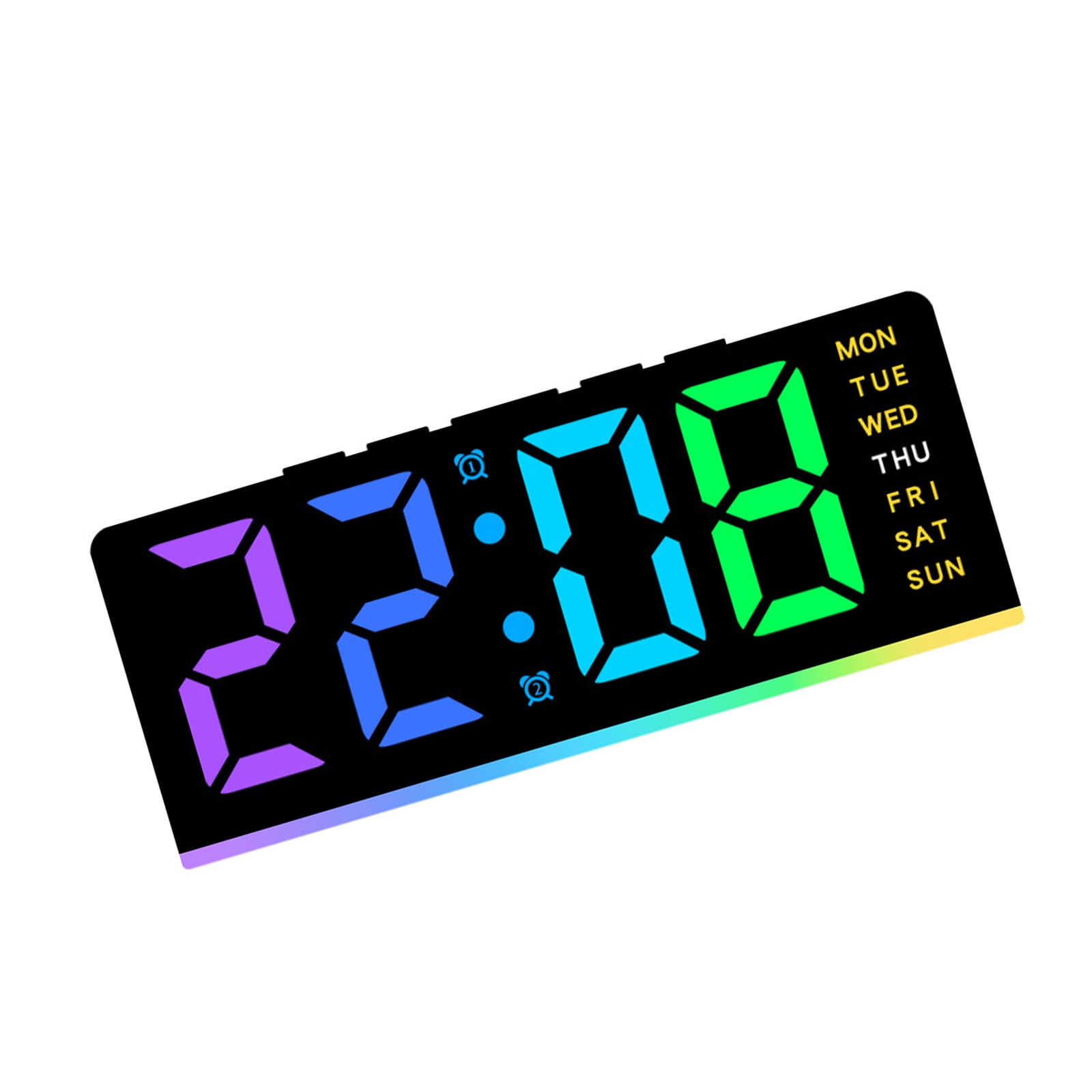 Color Changing Digital Clock Night Light With Quiet Operations Two ...