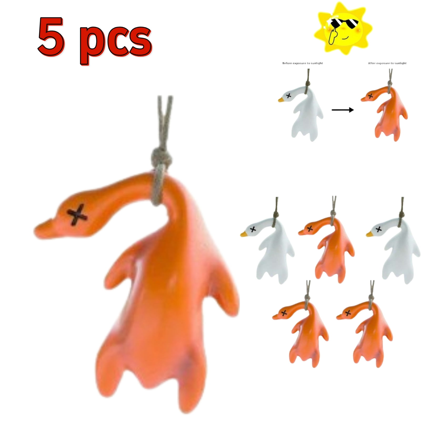 Color Changing Duck, Dual-Mode Duck Decoration: Uv Temperature Reminder ...