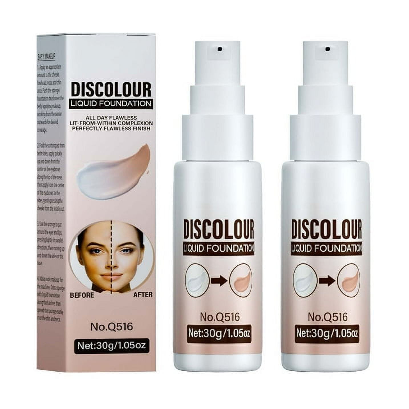 Color Changing Foundation Discolour Liquid Foundation Moisturizing ...