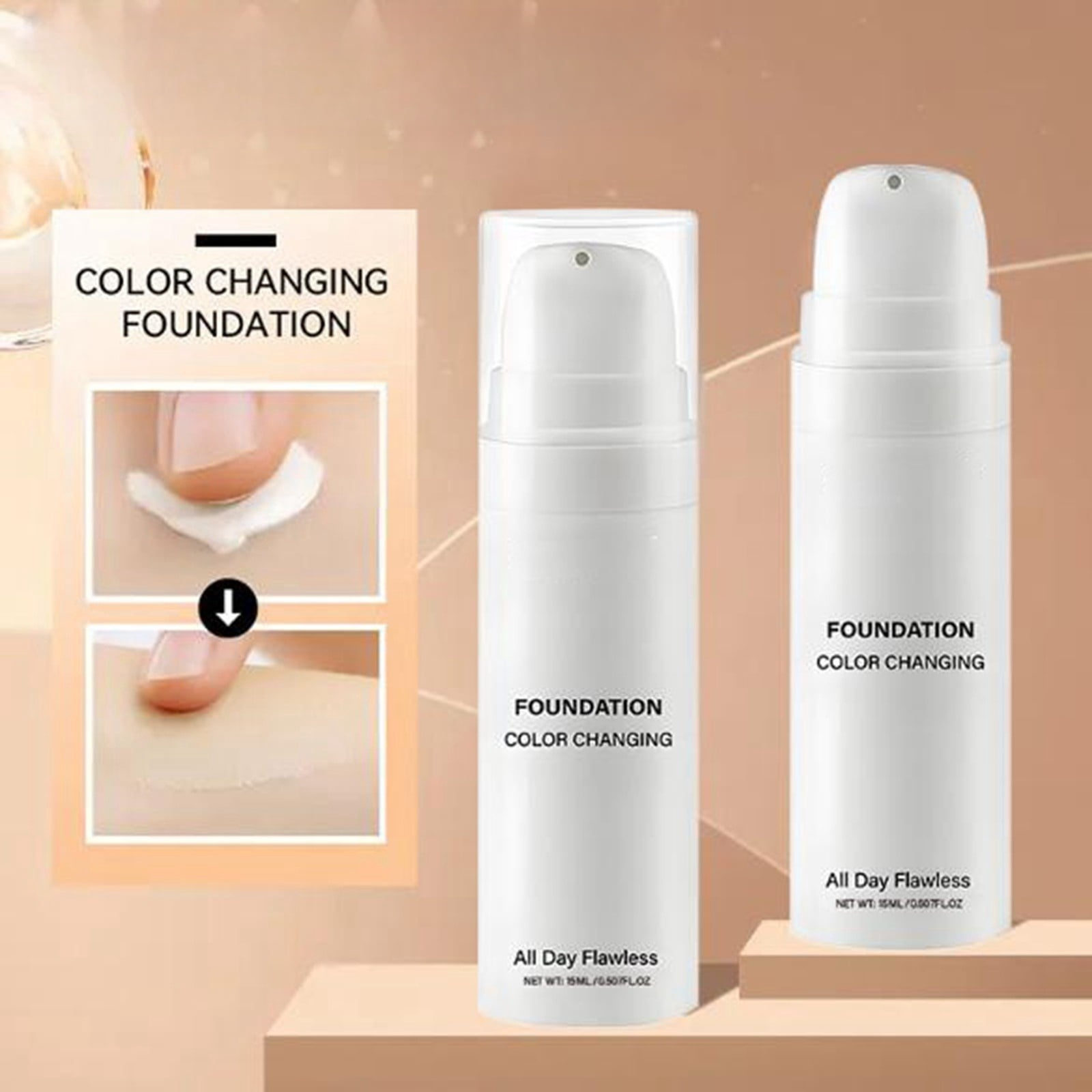 Color Changing Foundation - Universal Shade Matching Technology, SPF ...