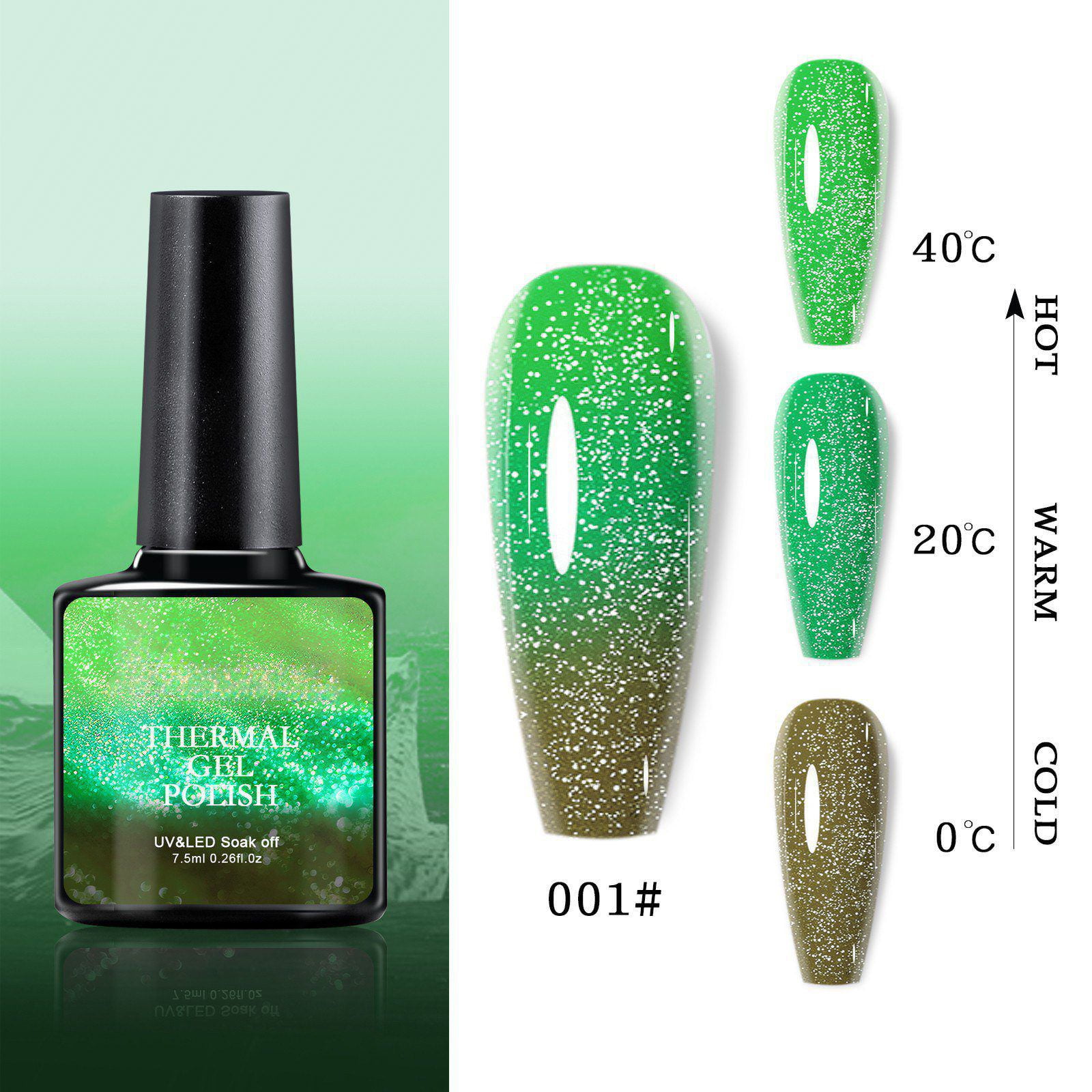 Color Changing Gel Nail Polish, Temperature Changing 3 Color Gel Nail ...