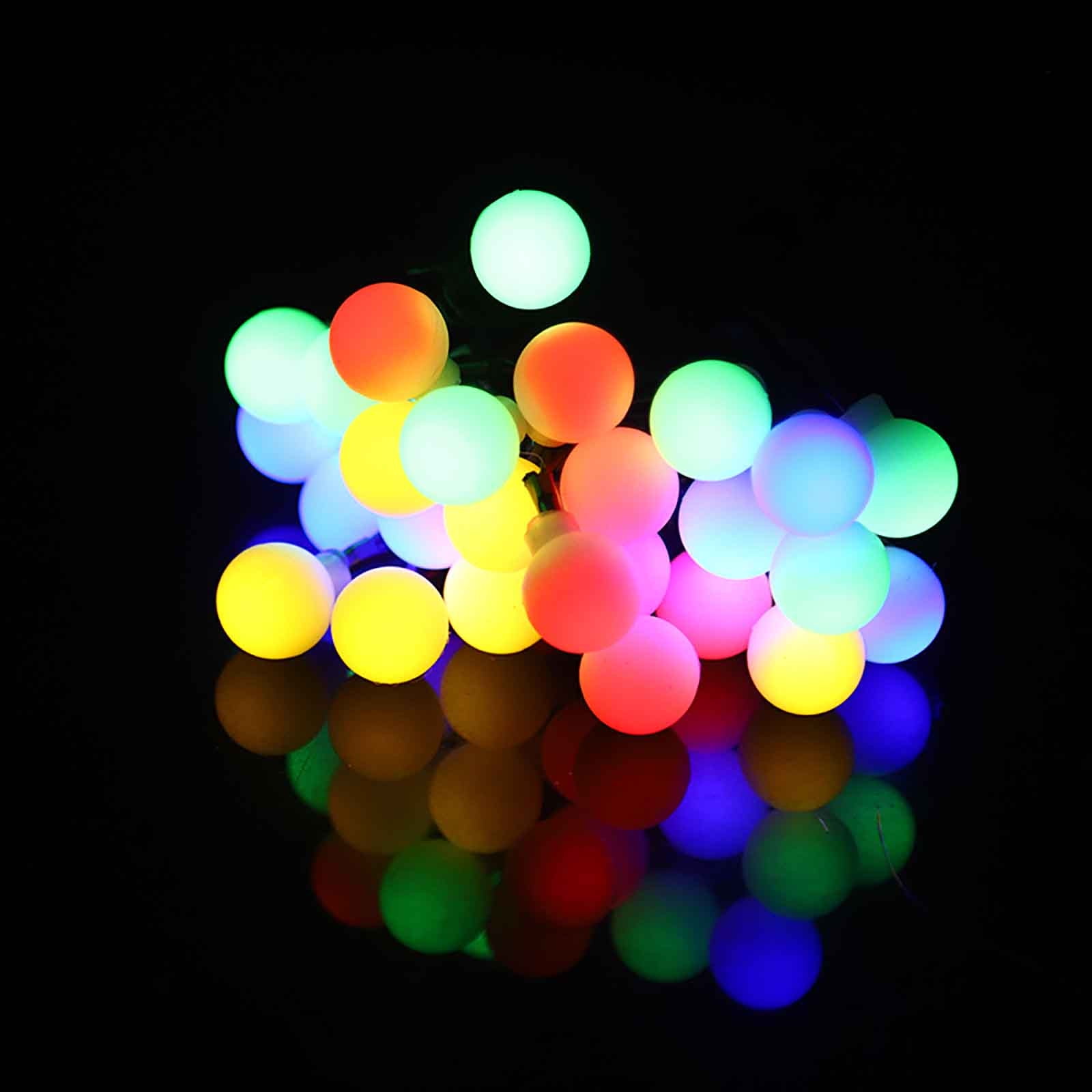 Color Changing Globe String Lights,21.33Ft 30 LED Waterproof Colorful ...
