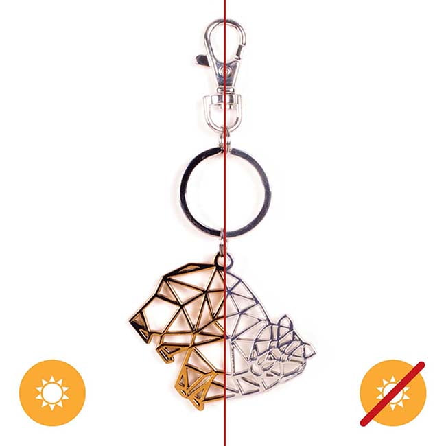 Color-Changing Key Chain Metal Bear - Gold by DelSol for Women - 1 Pc ...