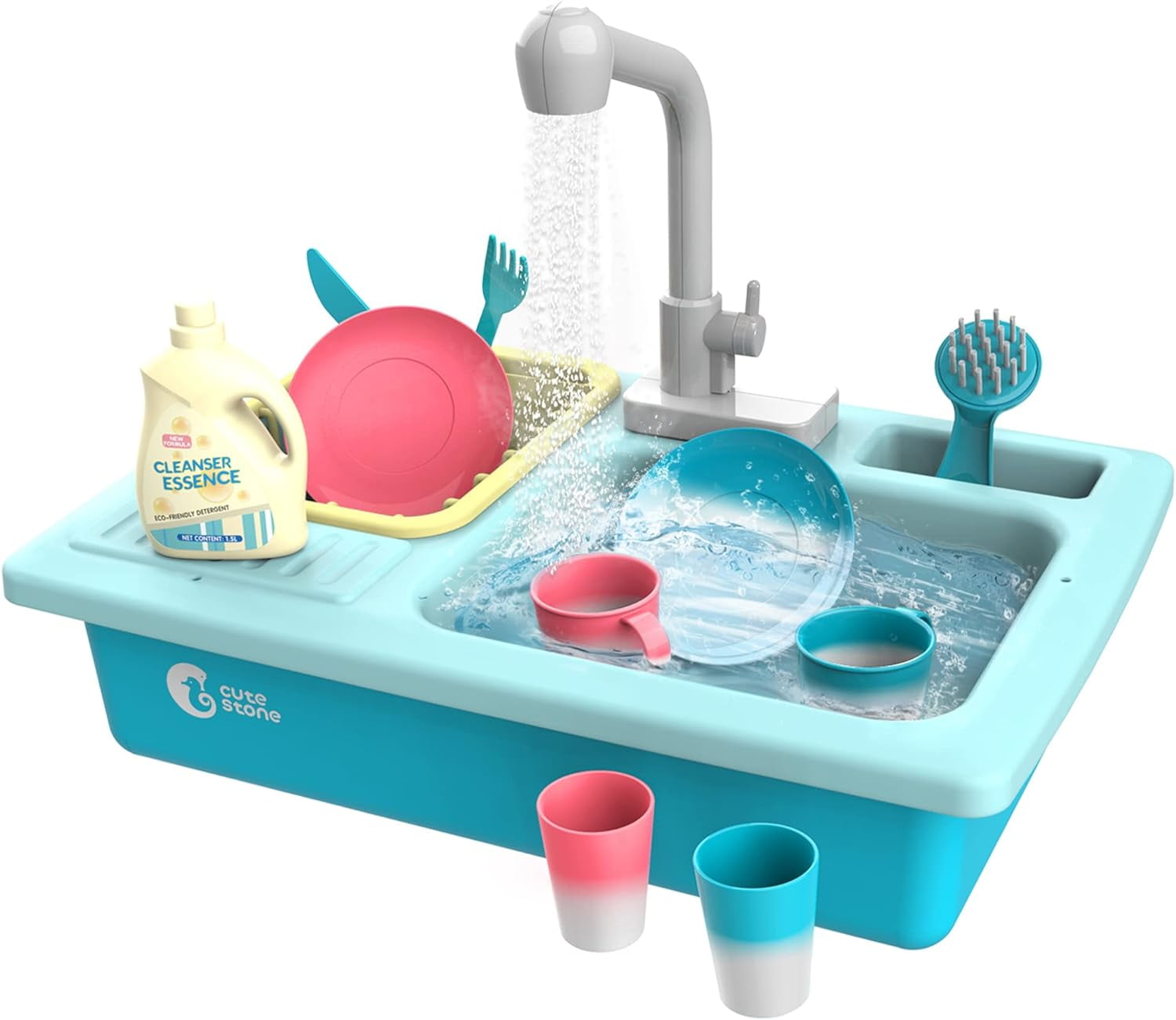 Color Changing Kitchen Sink Toys, Children Electric Dishwasher Playing ...