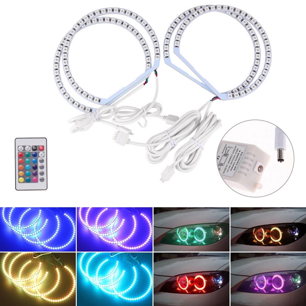 Color Changing LED Angel Eyes RGB Halo Rings Kit for BMW E46 Non ...