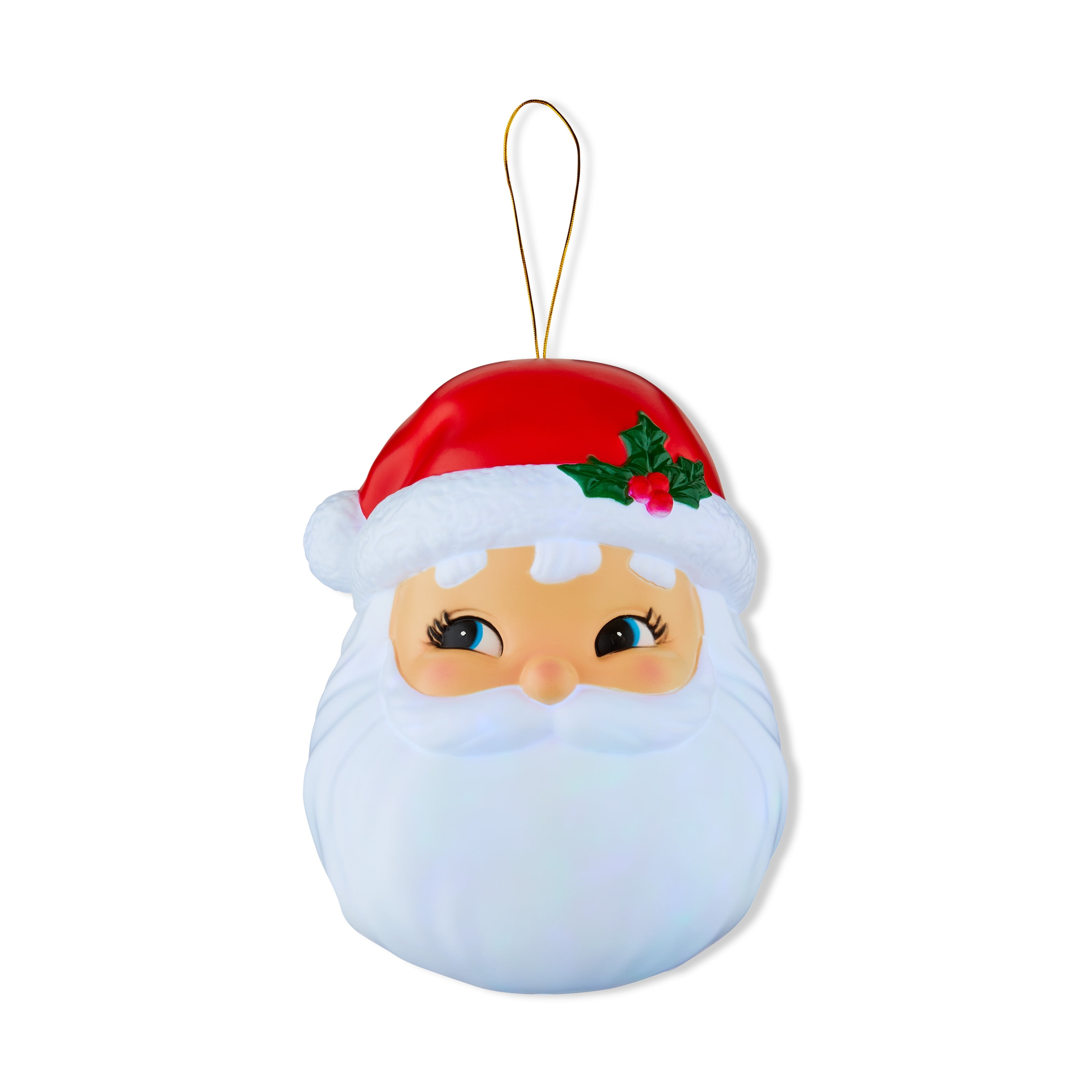 Color-Changing LED Jumbo Santa Ornament, 10 in, by Holiday Time ...