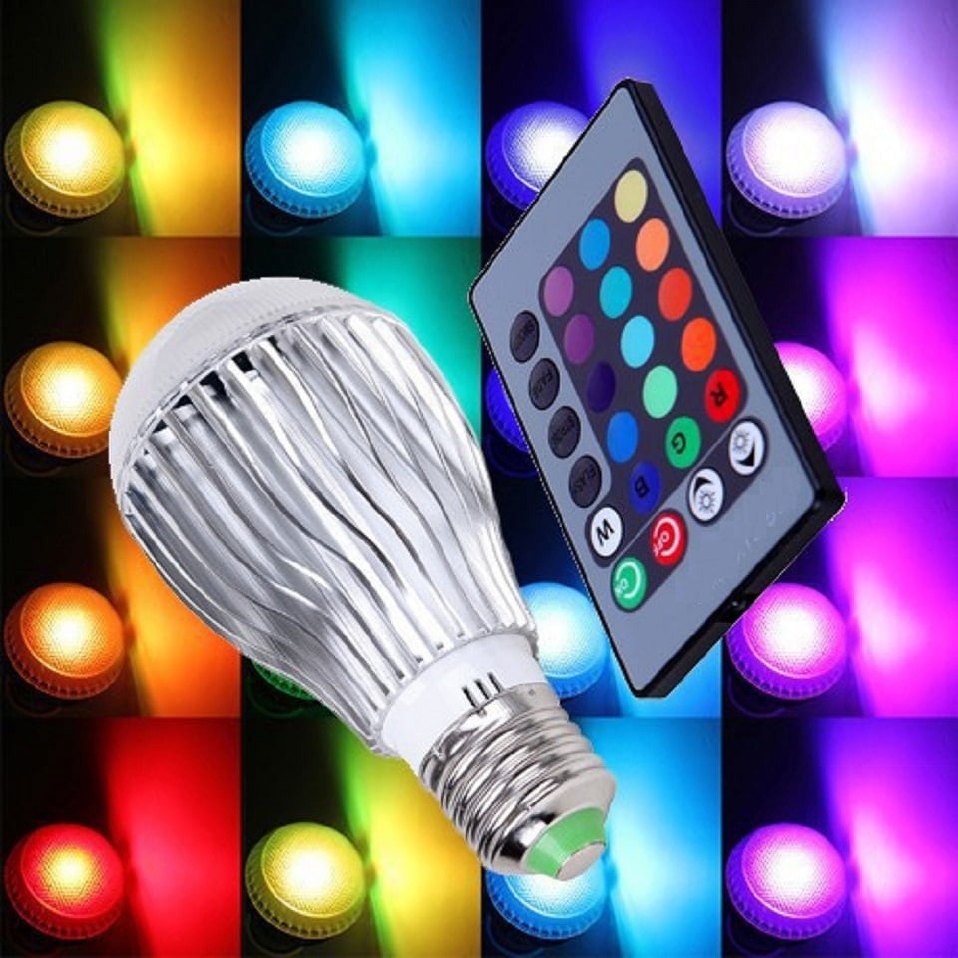 Color Changing LED Light Bulb with Remote Control-8 Pack - Walmart.com