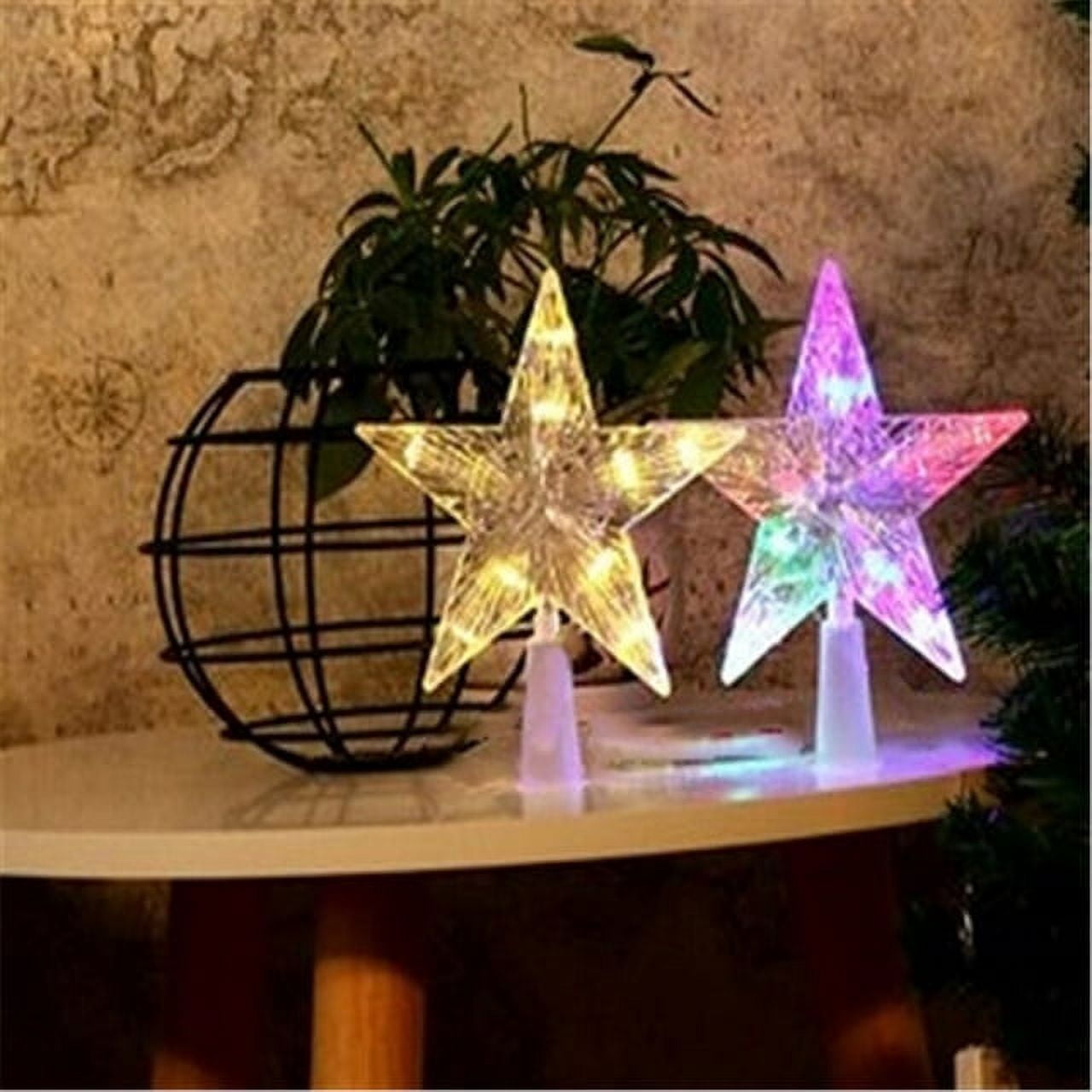 Color Changing LED Light Up Star Multi Color LED Light Christmas Tree ...