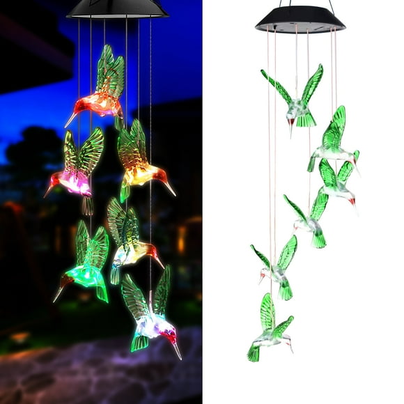 Color Changing Hummingbird Solar Mobile
