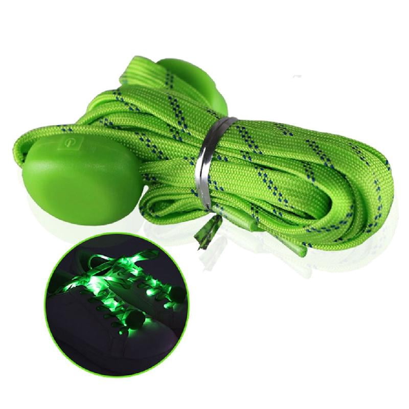 Color Changing LED Shoelaces 110cm Long Flat Shoe Laces Illuminated LED ...